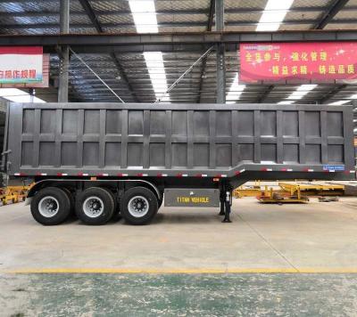 China 3 axle dump tipper semi trailer with 60/80 ton loading capacity for sale