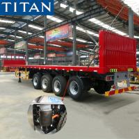 China 4 Axle High Bed Flatbed Logistics Trailer With Airbag Suspension for sale