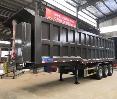 China Dump Tipper Tipping Truck Trailer with Hydraulic Cylinder for Zambia for sale