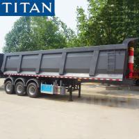 China Heavy Duty 3 Axle 33cbm Hydraulic End Dump Truck Trailer for Nigeria for sale