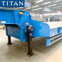 China Heavy Haul Tri Axle 60/80 Tons Low Deck Lowbed Trailer for Senegal for sale