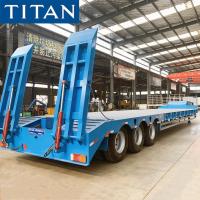 China Heavy Haul Tri Axle 60/80 Tons Low Deck Lowbed Trailer for Senegal for sale