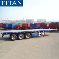 China Tri axle 40 foot Shipping Container Flatbed Semi Trailer for Tanzania for sale