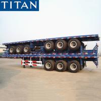 China Tri axle 40 foot Shipping Container Flatbed Semi Trailer for Tanzania for sale
