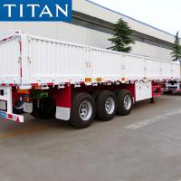China Stepwise Side Wall Truck Trailer High Sided Drop Side General Cargo Trailer for Sale for sale