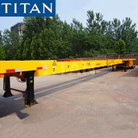 China Multi Types of Extendable Flatbed Trailer Telescopic Trailer for Sale for sale