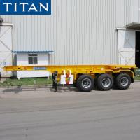 China Tri Axle Sliding Skeletal Trailer 20 ft Container Chassis for Sale for sale