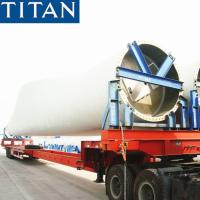 China 53M Extendable Trailer 4 Axle Wind Blade Turbine Transport Telescopic Trailer for sale