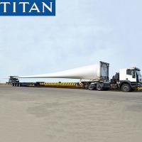 China Extendable Trailer 58M Wind Blade Turbine Transport 4 Axle Telescopic Trailer for sale