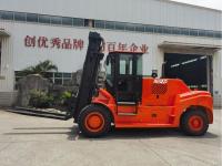 China Orange Red Heavy Lift Forklift with 3000mm Mast Lifting Height for sale