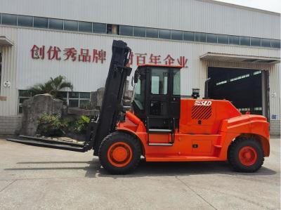 China Orange Red Heavy Lift Forklift with 3000mm Mast Lifting Height for sale