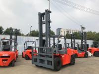 China 7 Ton Diesel Forklift Truck With 2 Stage Mast Lifting Height 6m for sale