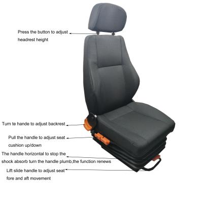 China Air Suspension Driver Seats Heavy Plant Industry Vehicle Driver Seat for sale