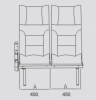 China Single or Mix Color Bus Seats with Safety Belt Customizable PU Material for sale