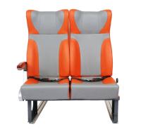 China Single or Mix Color Bus Seats with Safety Belt Customizable PU Material for sale