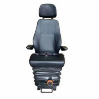 China Custom Height Adjustable Mechanical Shock Absorption Tower Crane Driver Seat with 3 Gears Head Restraint Black for sale