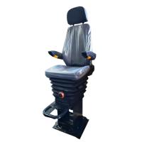 China Black Luxury Marine Ferry Pilot Seat with Mechanical Suspension Backrest Size 480*630mm for sale