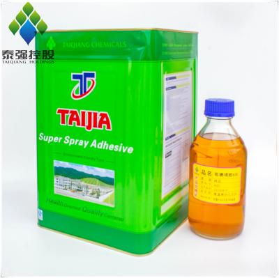 China Light Yellow Non Flammable Spray Adhesive BS5852 Fire Retardant Adhesive for sale