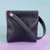 China Biodegradable Bag, Eco Friendly, Purse, Drawstring, New Pu Leather Portable Coin Purse Shrapnel Bag Earphone Storage Bag Handbag Black for sale