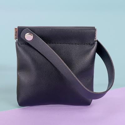 China Biodegradable Bag, Eco Friendly, Purse, Drawstring, New Pu Leather Portable Coin Purse Shrapnel Bag Earphone Storage Bag Handbag Black for sale