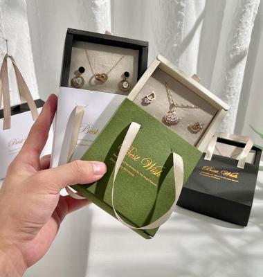 China Environmentally Friendly Jewelry Portable box Foldable Drawer Box For Rings, Earrings, Bracelets, Necklaces, Jewelry Boxes for sale