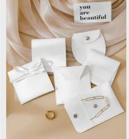 China Customized LOGO White Velvet Bag Jewelry Accessories Thickened Snap Button Bag Anti-Oxidation Jewelry Storage Bag for sale