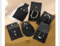China Environmentally Friendly Customized LOGO Black Velvet Bag Jewelry Snap Button Bag Thickened Velvet Ring Jewelry Storage Bag for sale