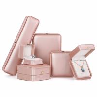 China High-End Brushed PU Leather Jewelry Box, Luxury Ring Box, Bracelet Pendant Necklace Packaging Box, Custom Jewelry Gift Box for sale