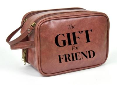 China New Cowhide Pattern Toiletry Bag For Business Trip, Travel, Cosmetics And Bath Supplies Waterproof Storage Bag for sale