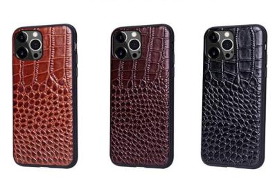 China Phone Case Bagua For Apple IPhone 15/14 13 Hands Mobile Phone Case Full Leather Crocodile Upper And Lower Pattern Protective Cover for sale