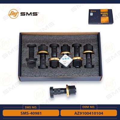 China Sinotruk Howo Front Wheel Bolt AZ9100410104 SMS-40981 22x85mm Chassis Parts for sale