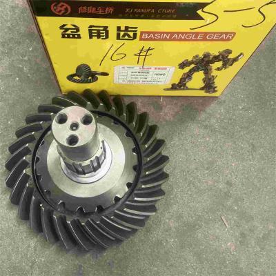 China Crown Wheel Pinion Gear HOWO Truck Parts WG9100760100 A7 HC16 Rear Axle Bevel Gear 28/17 for sale