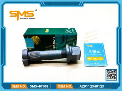 China Sinotruk Howo Rear Wheel Bolt AZ9112340123 Truck Axle Spare Part OEM Quality for sale