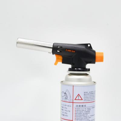China Butane Jet Lighter Torch 1300C Piezo Ignition Wood Graining Cooking Flame for sale