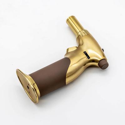 China Refillable Butane Torch 1300°C Adjustable Flame Continuous Lock for Cooking Soldering for sale