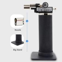 China Culinary Torch Refillable Butane Barbecue Lighter Adjustable Flame Torch Safety Lock for sale