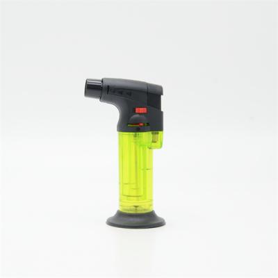 China Windproof Butane Torch Lighter 120mm Adjustable Flame Kitchen Cooking for sale