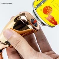 China Refillable Butane Torch Lighter 1300°C Adjustable Flame Cigar Lighter for Candle Bukhoor for sale