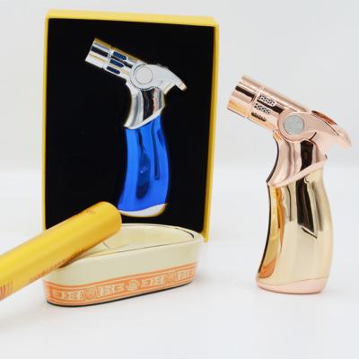 China Refillable Butane Torch Lighter 1300°C Adjustable Flame Cigar Lighter for Candle Bukhoor for sale