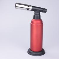 China 200mm Double Jet Flame Butane Torch Lighter Kitchen Refillable Blow Torch Heating Melting for sale