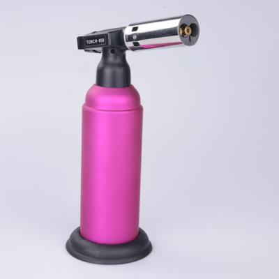 China Refillable Butane Torch Lighter 1300C Adjustable Flame for Outdoor Camping Cooking for sale