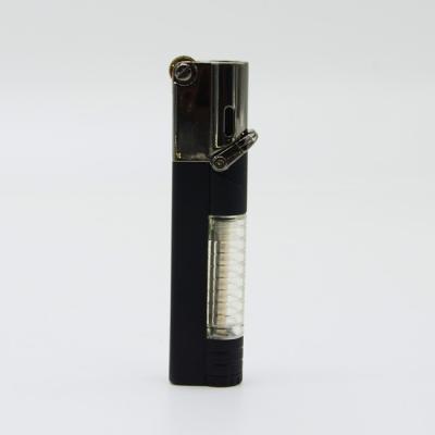 China 51g Refillable Butane Torch Lighter with Fuel Gauge Adjustable Flame for Cigar Candle Incense for sale