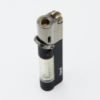 China 51g Refillable Butane Torch Lighter with Fuel Gauge Adjustable Flame for Cigar Candle Incense for sale