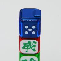 China Refillable Green Jet Flame Torch Lighter Butane Gas Dice Cigarette Lighter for sale