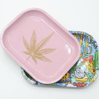 China Metal Rolling Tray 180x140mm Round Edge Cute Snack Tray for Household Outdoor Use for sale