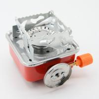 China Pocket Butane Camping Stove Piezo Ignition 330g Foldable 112mm for 1-5 People Hiking Fishing for sale