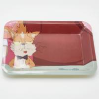 China 60g Metal Rolling Tray 180x125mm Tinplate Serving Tray for Herb Tobacco Storage Gift for sale