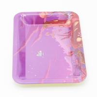 China 60g Metal Rolling Tray 180x125mm Tinplate Serving Tray for Herb Tobacco Storage Gift for sale