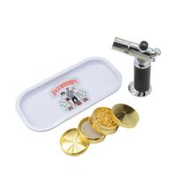 China Antique Tin Rolling Tray for Tobacco Weed Storage 270x160x18mm Heavy Duty Metal Smoking Tray for sale