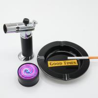 China Round Black Tin Ashtray 135mm Durable Metal Indoor Outdoor Home Office Bar Hotel for sale
